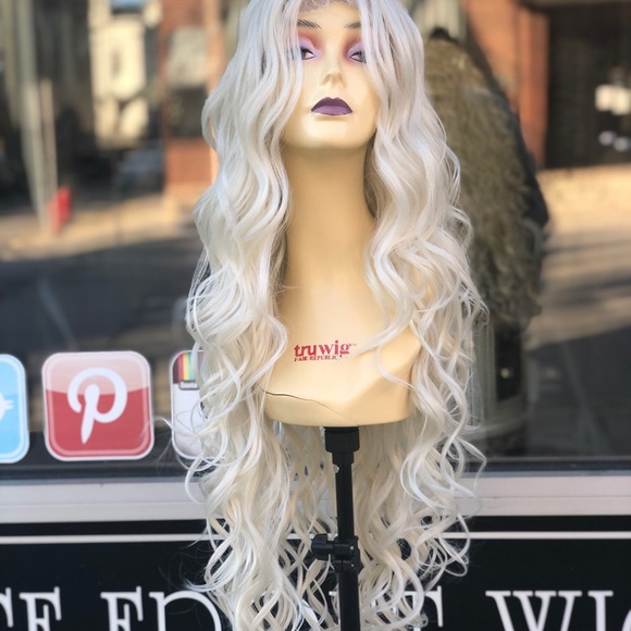 Accessories | White Wig 4 Inch Long White Wig Romance Curls | Poshmark